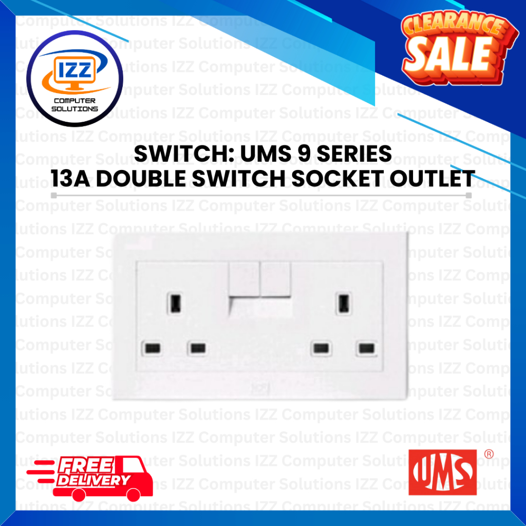 SWITCH: UMS 13A DOUBLE SSO SWITCH SOCKET OUTLET SIRIM | UMS 9 SERIES ...