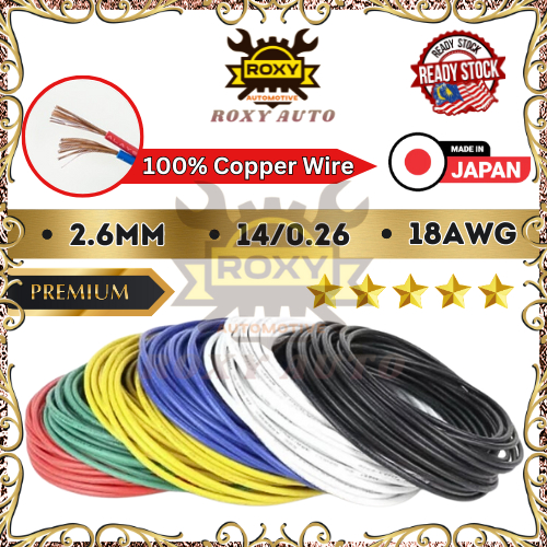 ROXY 1 Meter 14/0.26mm 18 AWG Car Lorry Automotive Wire 100% Copper ...