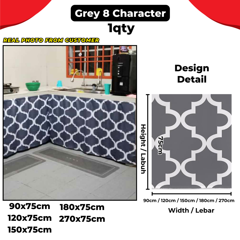 SUPERSAVE Cabinet Curtain Skirting Kabinet Dapur Kitchen Curtain ... SUPERSAVE Cabinet Curtain Skirting Kabinet Dapur Kitchen Curtain ...
