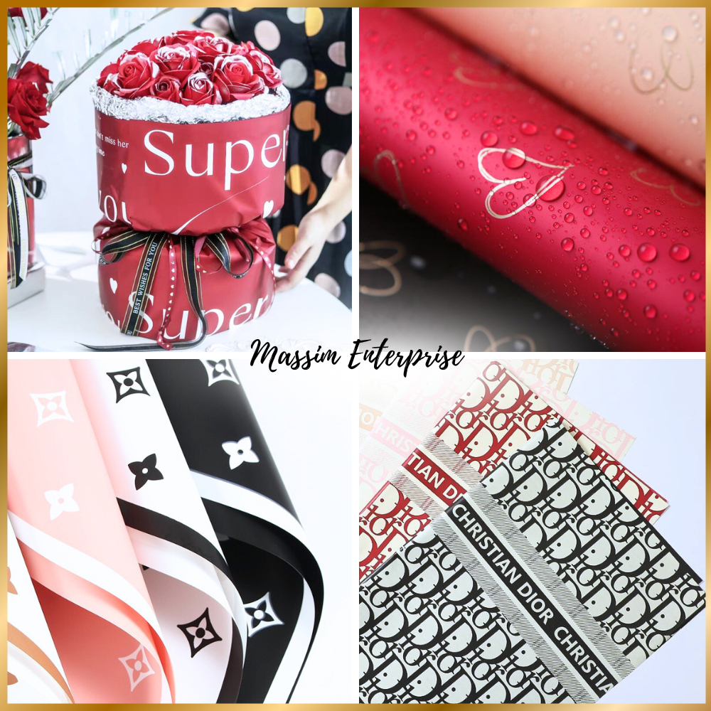 10Pcs Wrapping paper Super Love LV Paper Dior Paper Kertas LV 新款超级爱小香风 ...