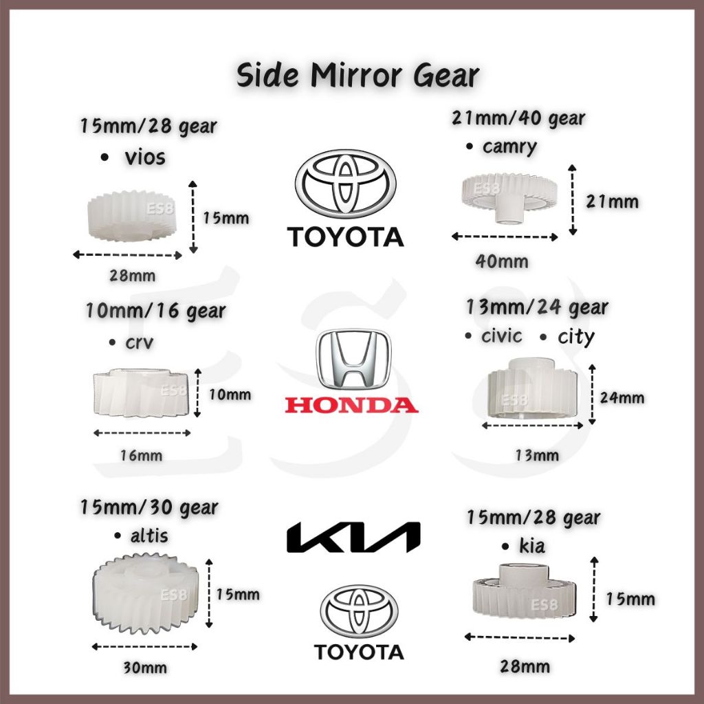 Side Mirror Gear for Honda Perodua Toyota Kia | Shopee Malaysia