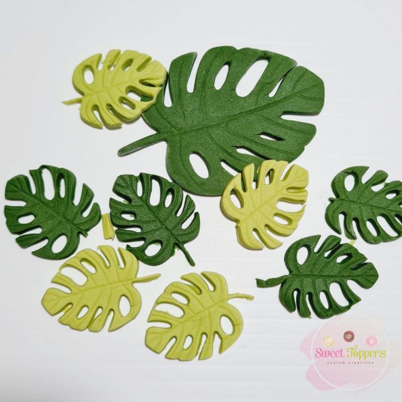 Monstera Leaf Gumpaste Fondant Cake Topper | Shopee Malaysia