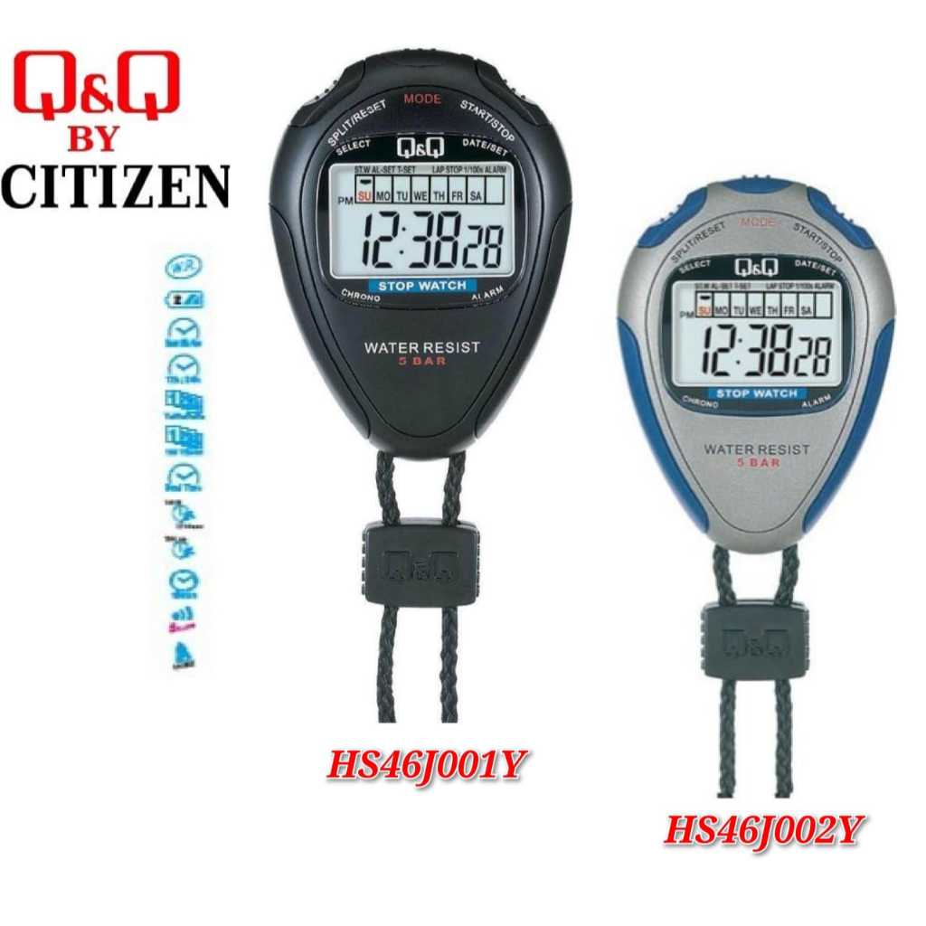 Q&Q Watch by Citizen Stopwatch HS46 | Shopee Malaysia