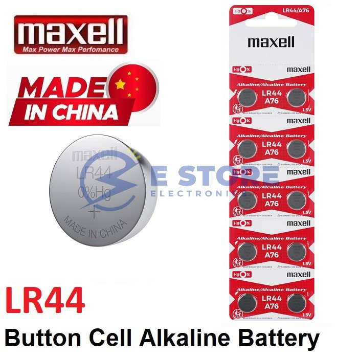 10PCS LR44 A76 AG13 L1154 G13 V13GA GENUINE Maxell Button Cell Alkaline Battery 1.5V | Shopee ...