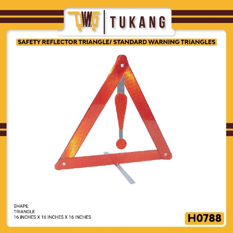 Safety Reflector Triangle/ Standard Warning Triangles | Shopee Malaysia