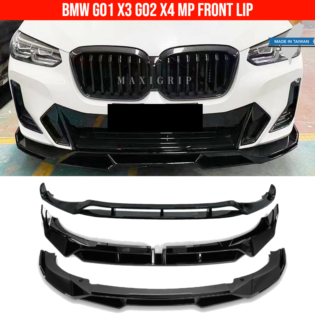 BMW G01 X3 G02 X4 LCI Front lip diffuser M performance front splitter ...