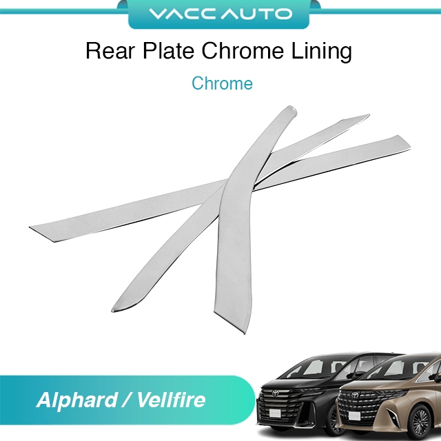 VACC AUTO Rear Plate Lower Chrome Lining Rear License Plate Decorative ...