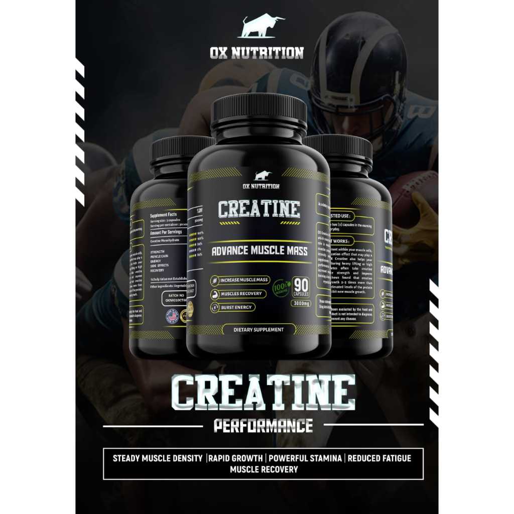 Ox Nutrition Creatine 3000mg Original QR Verify. Pre Work Out. Solid ...