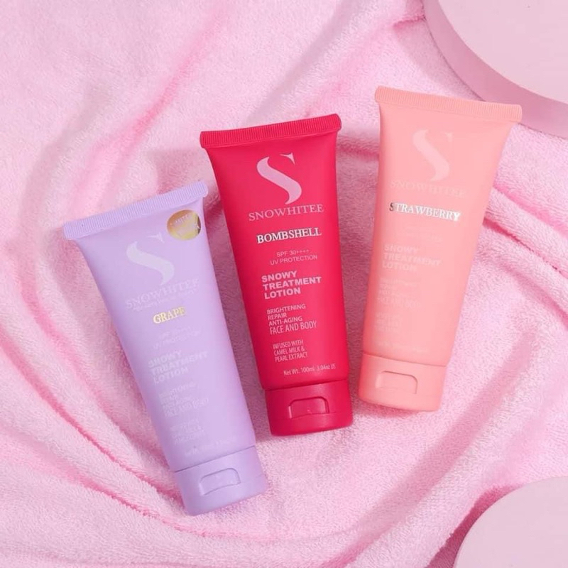 SNOWY SNOWHITE TREATMENT LOTION SUSU UNTA / SNOWY TREATMENT BOMBSHELL ...