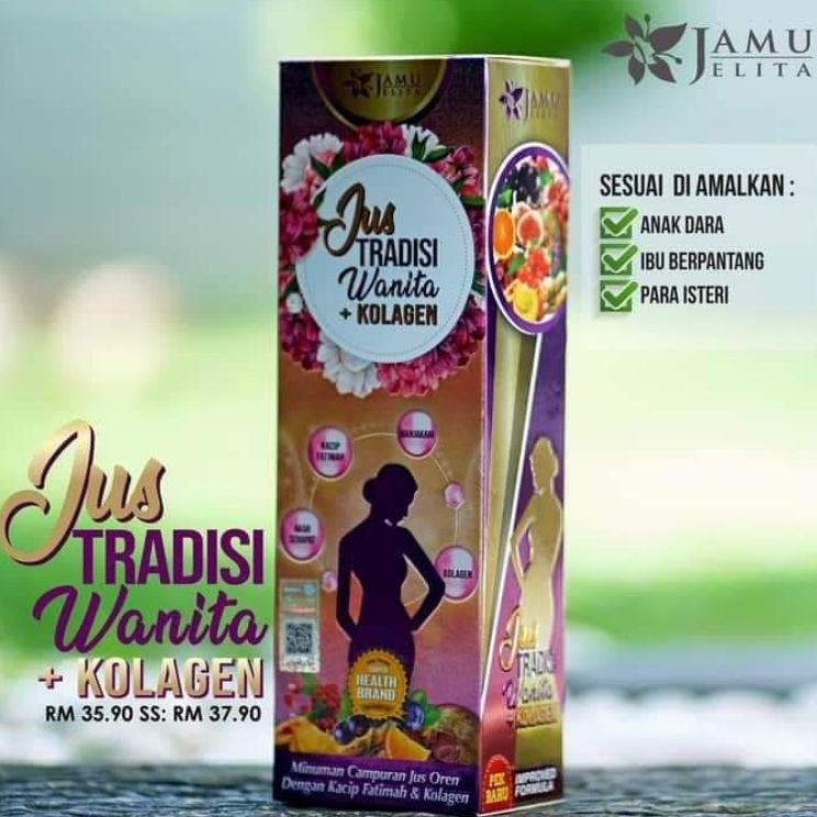 JAMU JELITA JUS TRADISI WANITA + KOLAGEN 260ML | Shopee Malaysia