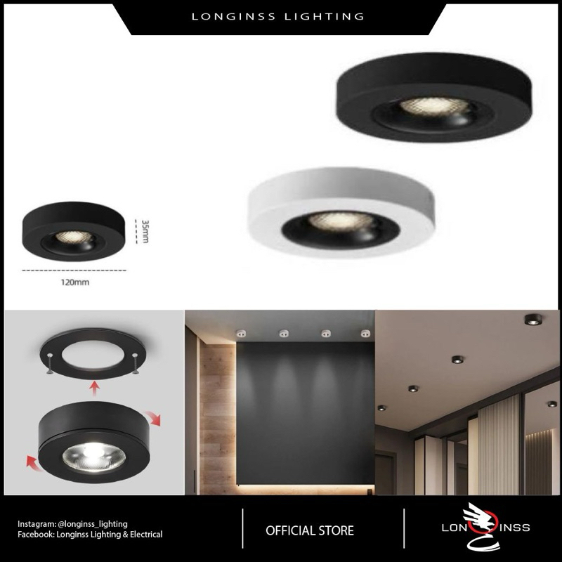 LED Surface Mounted Eyeball Downlight Diet-Cast Casing With Built In ...