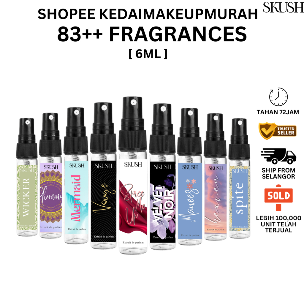 [ SKUSH PERFUME ] 6ml Perfume High Quality Tahan 72 Jam Fragrance ...