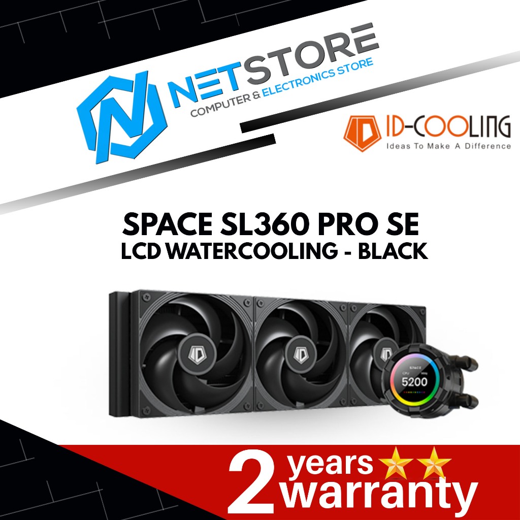 ID-COOLING SPACE SL360 PRO SE LCD WATERCOOLING - BLACK - ID-CPU-SL360 ...