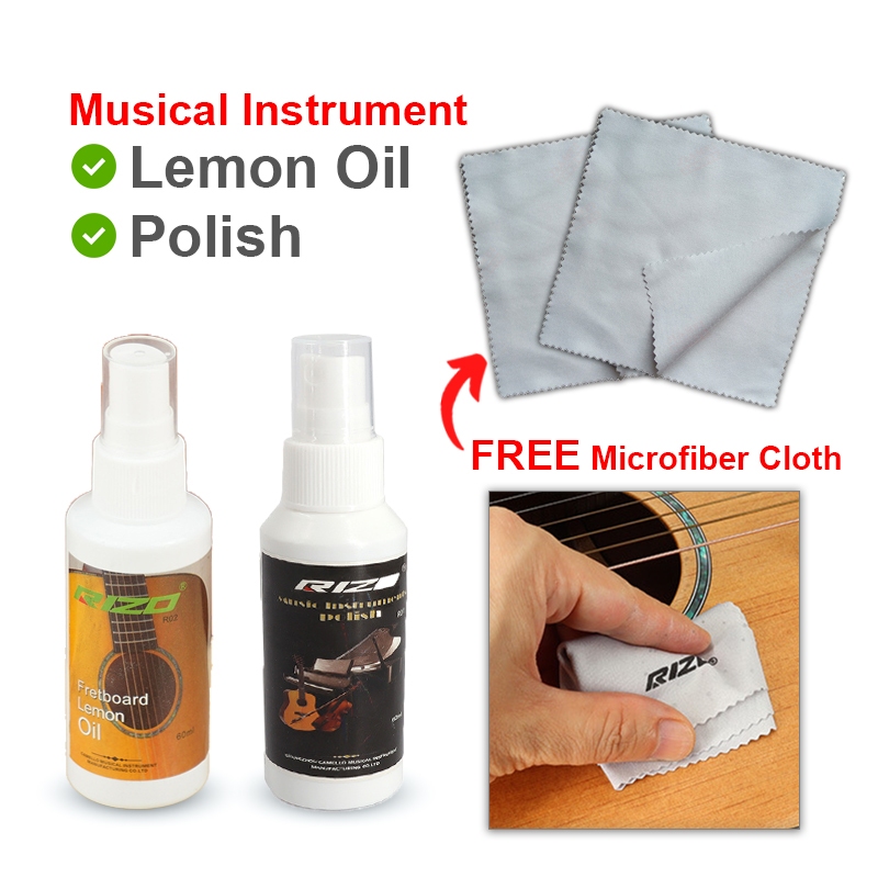 Guitar LEMON OIL & POLISH Guitar Kit for FRETBOARD All Musical ...