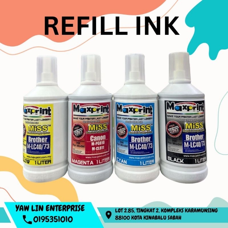 Maxprint Ink Brother Printer 1 Liter | Shopee Malaysia