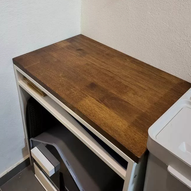 𝗫𝗭 Rubber wood Table Top 20mm Solid wood table Kayu Solid Counter top ...