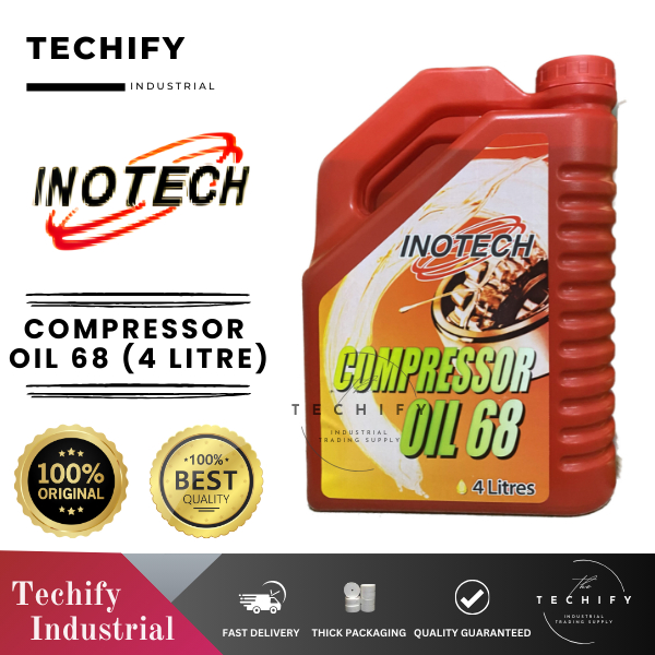INOTECH Compressor Oil 68 4L Air Compressor Oil 4L Minyak Compressor 4L ...