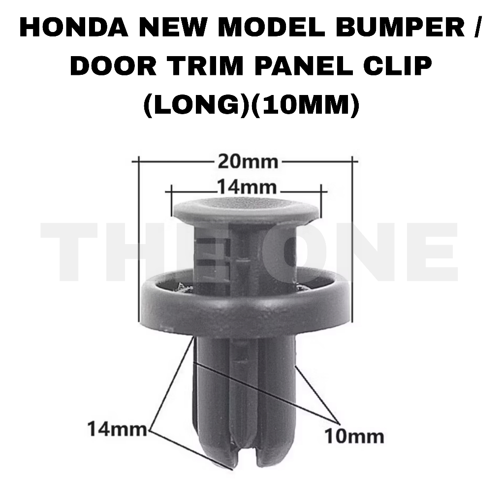 HONDA NEW MODEL BUMPER / DOOR TRIM PANEL CLIP (LONG)(10MM) | Shopee ...