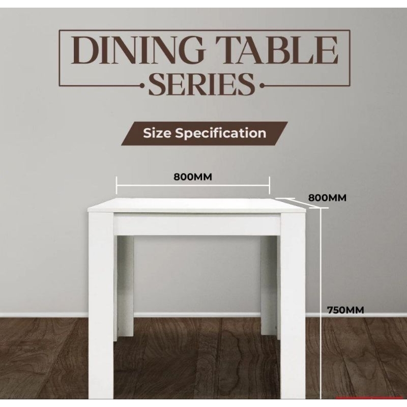 Dining Table Melamine 80cm / Meja Makan /Dining Table/Patio /Balcony ...