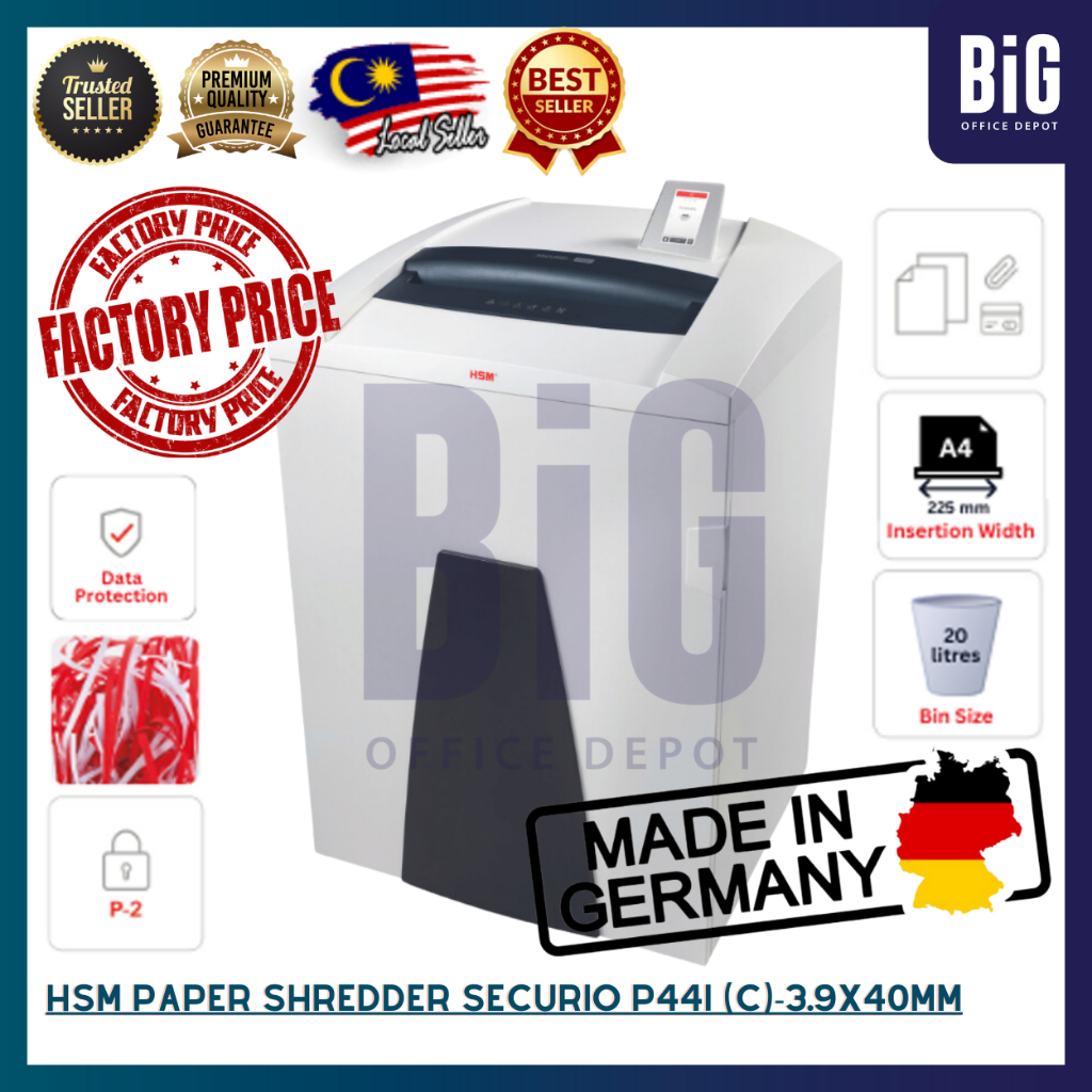 【READY STOCK】HSM PAPER SHREDDER SECURIO P44I (C)-3.9X40MM | Shopee Malaysia