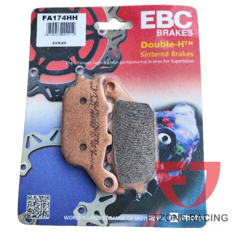 Yamaha MT09, MT07, Kawasaki Vulcan S EBC FA174HH Rear Brake Pads ...