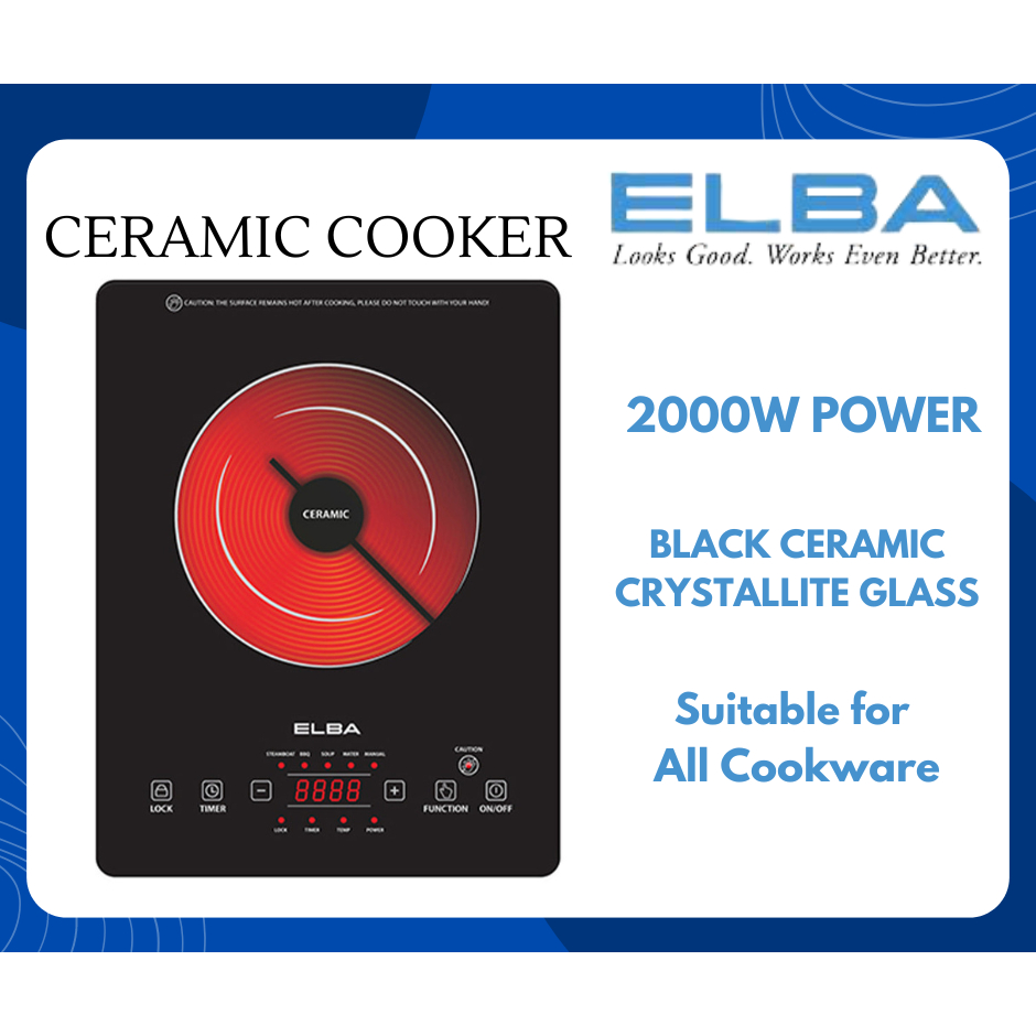 ELBA CERAMIC COOKER (2000w) Sensor Touch with LED Display | Shopee Malaysia