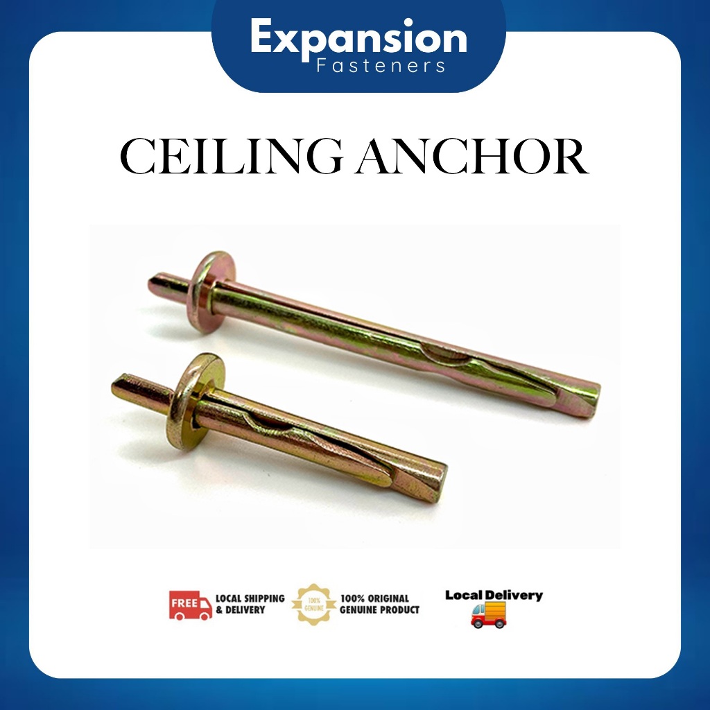 CEILING ANCHOR Pagar Grill Paku Zinc Hammer Drive Anchor/ Wall Plug ...
