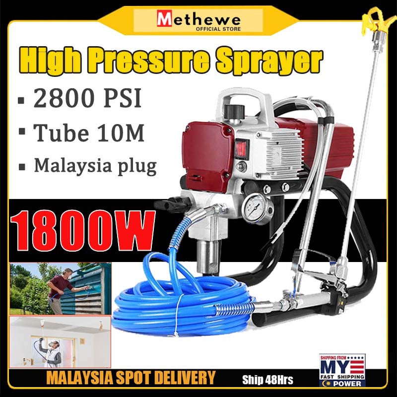 【Ready Stock】1800W High-pressure Airless Spraying Machine Professional ...