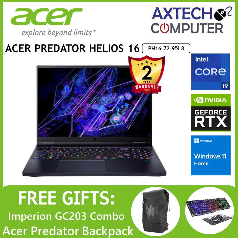 Acer Predator Helios 16 PH16-72-95L8 16" WQXGA 240Hz( I9-14900HX, 32GB ...