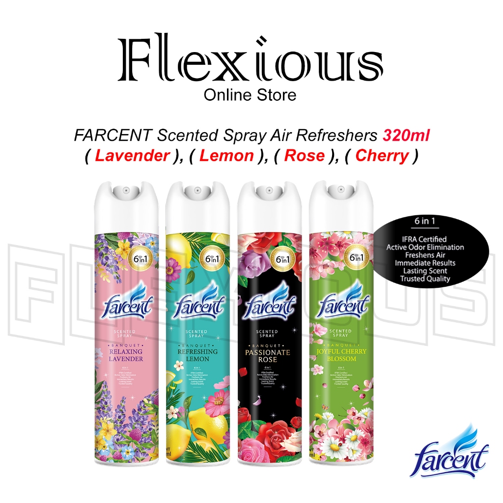 *FARCENT* Scented Spray Air Refreshers 320ml ( Lavender ), ( Lemon ...