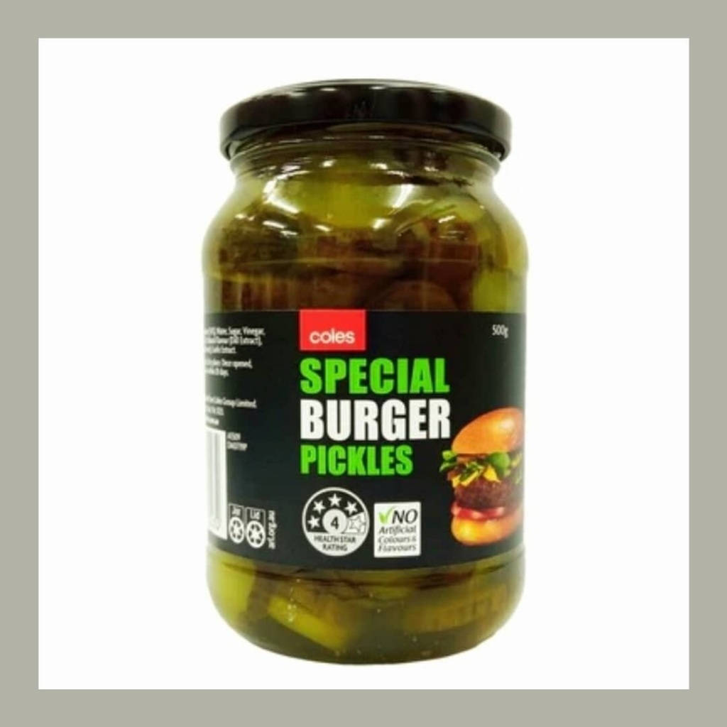 Coles Special Burger Pickles 500g | Shopee Malaysia
