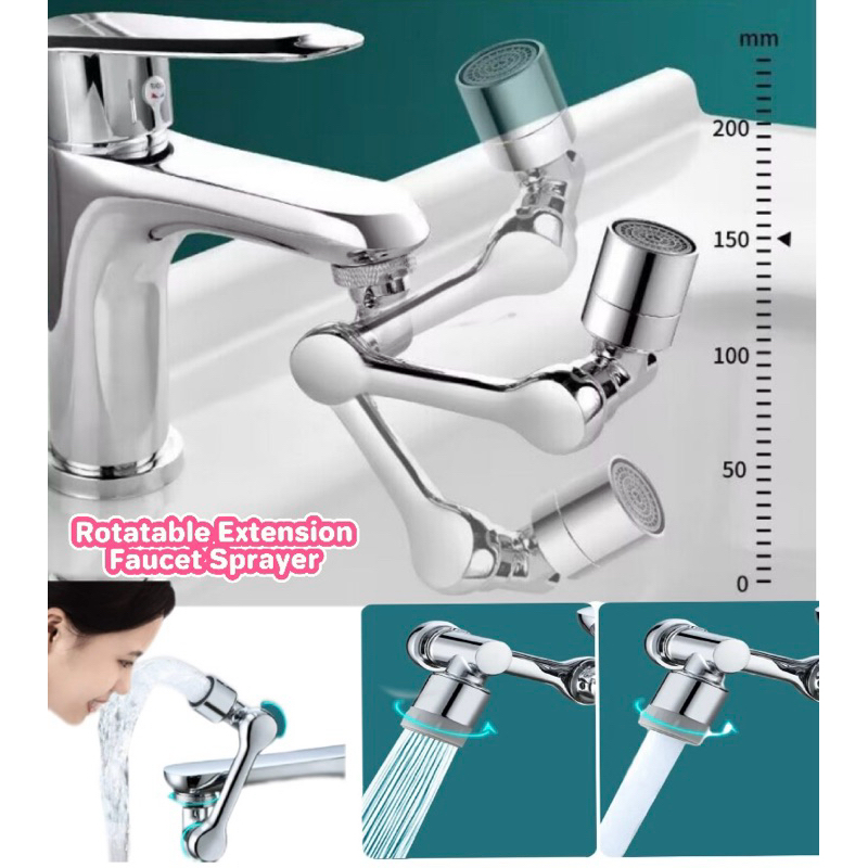 1080 Rotatable Bathroom Faucet Water Splash Basin Sink Extension Kepala ...