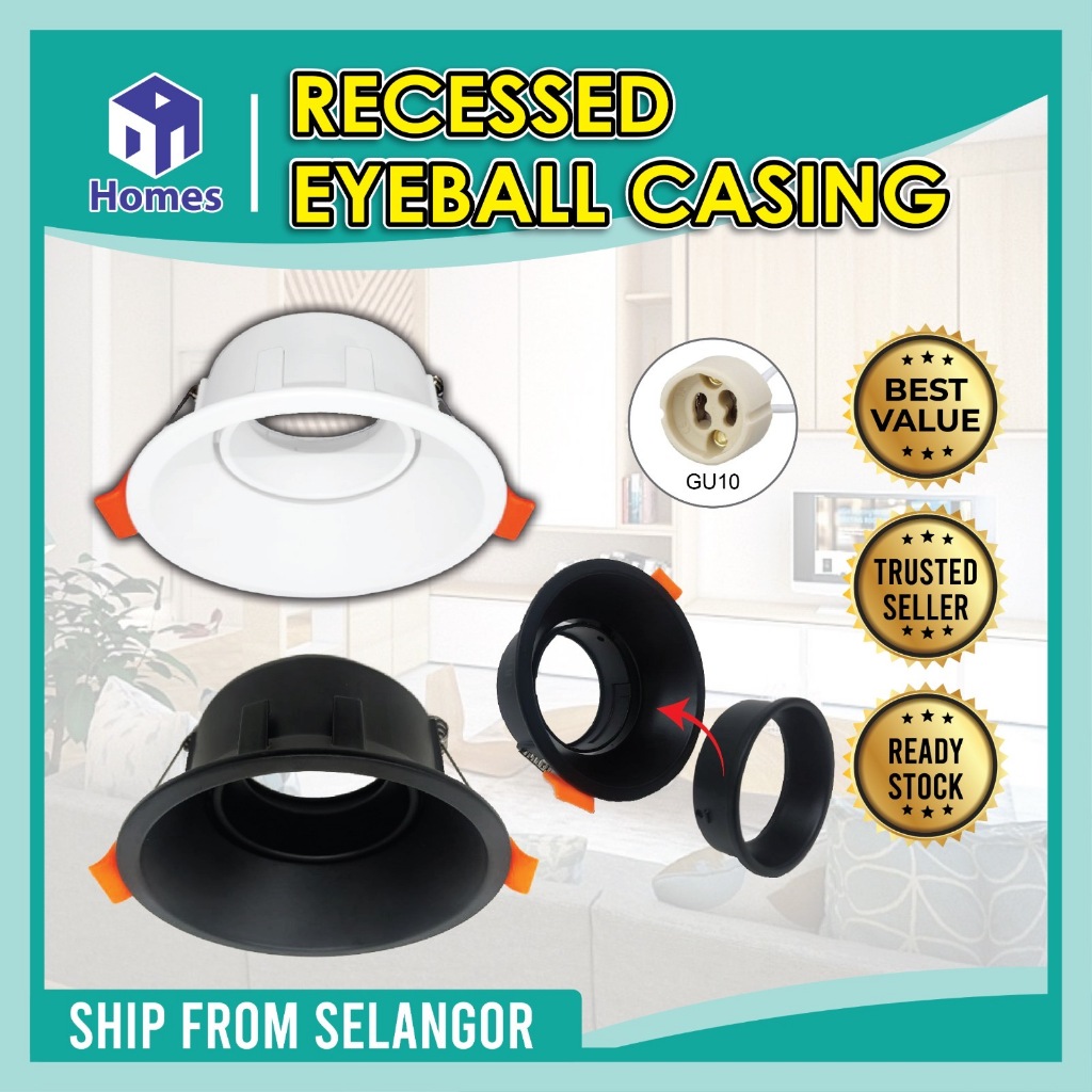 Anti Glare Eyeball Casing Full Die-Cast Material Downlight Fitting GU10 ...