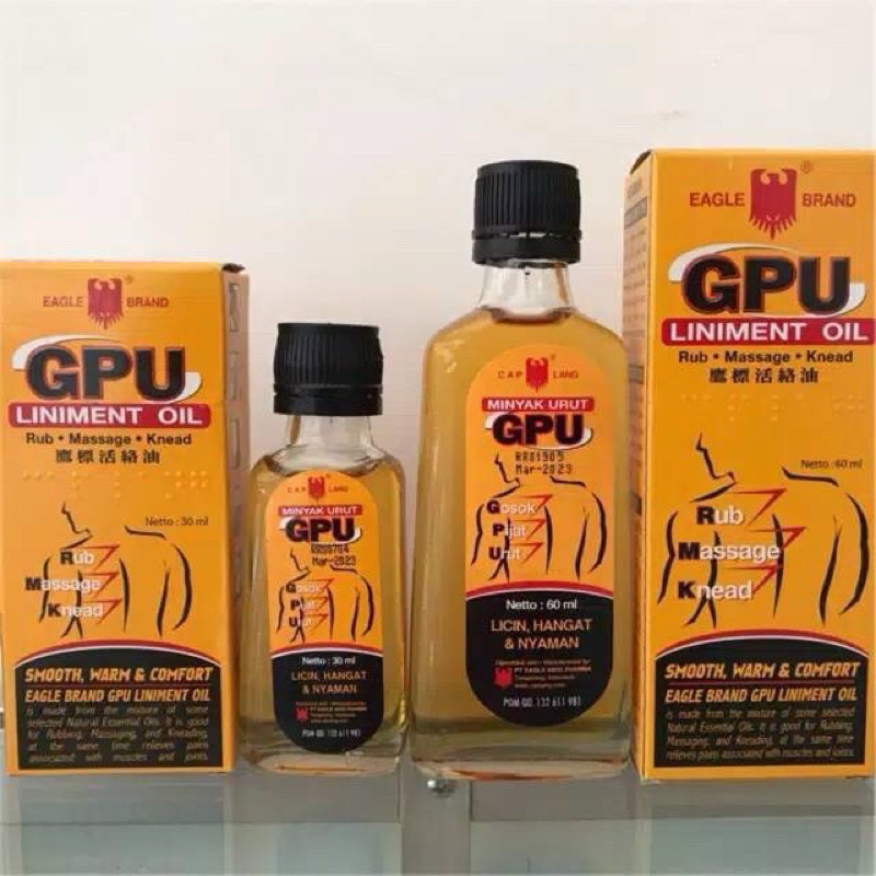 MINYAK URUT / MINYAK GOSOK GPU CAP LANG 30ml 60ml 100ml ORIGINAL ...