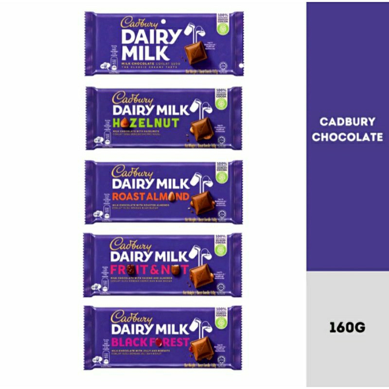 Cadbury Chocolate 160g | Shopee Malaysia