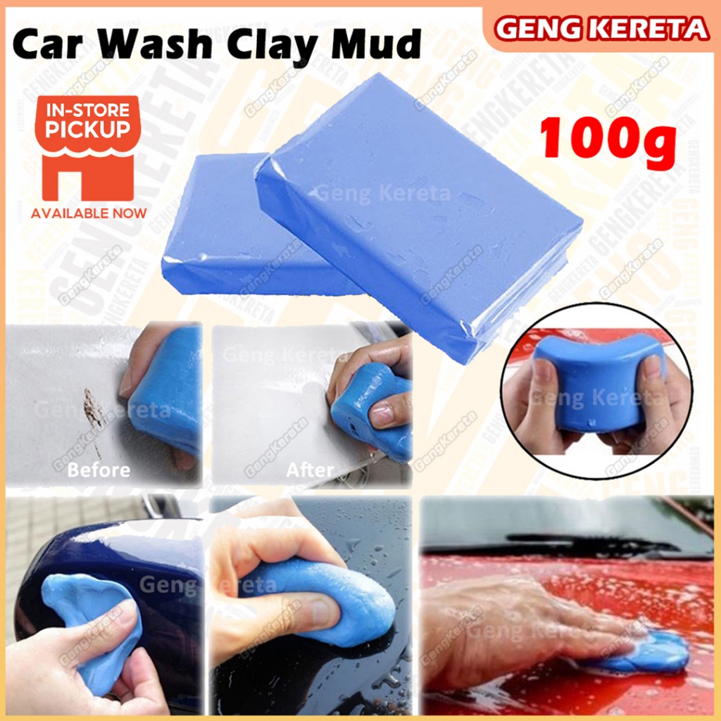 100g Car Wash Cuci Kereta Magic Clay Mud Bar Car Cleaning Glass Mirror ...