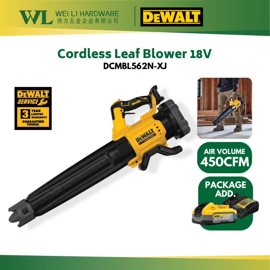 DEWALT DCMBL562N-XJ Cordless Leaf Blower 18V / mesin blower angin ...