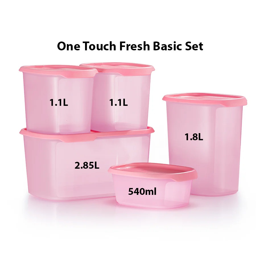 Tupperware One Touch Fresh oval Set (6pcs) with Gift Box / One Touch ...