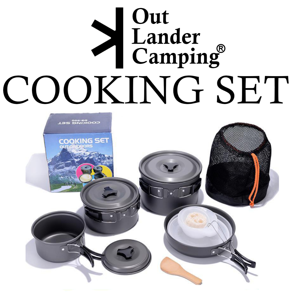 OUTLANDER Camping Cooking Set Periuk Camping Cookware Set Kettle ...