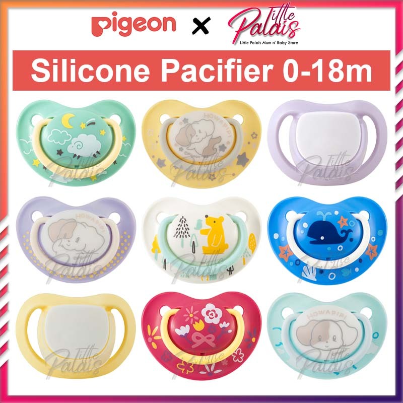 PIGEON Soother Pacifier Silicone [0-3m/ 3-6m/ 6-18m] Puting Kosong ...