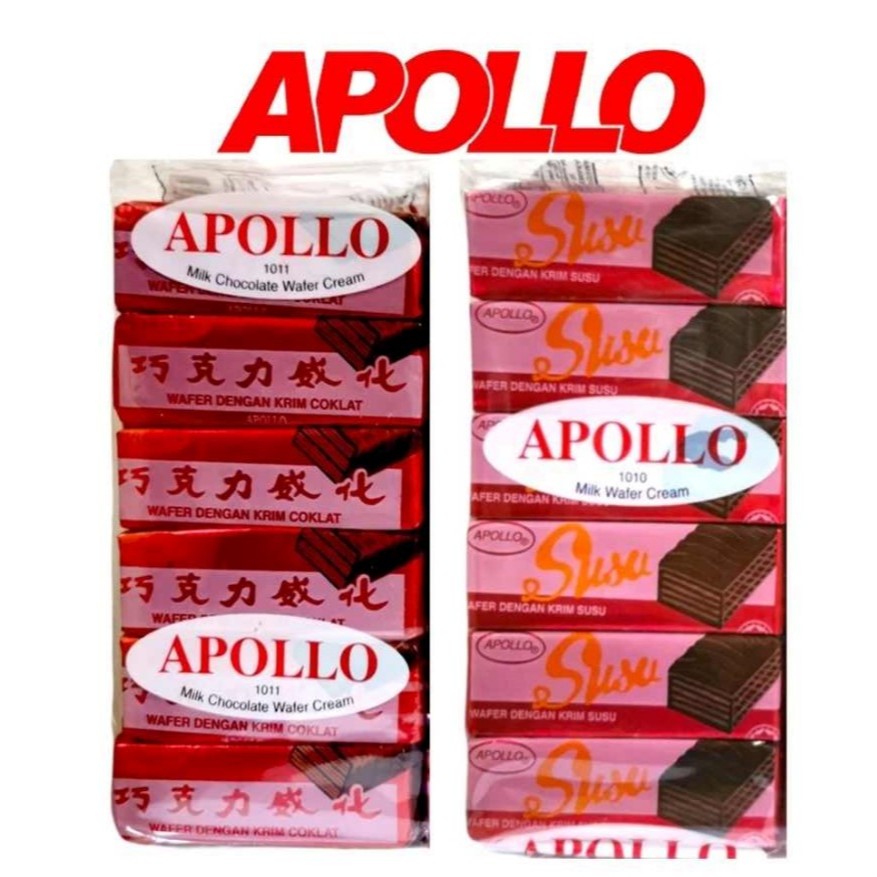 [12g x 12pcs] Apollo Chocolate Wafer Cream / Milk Wafer Cream | Shopee ...