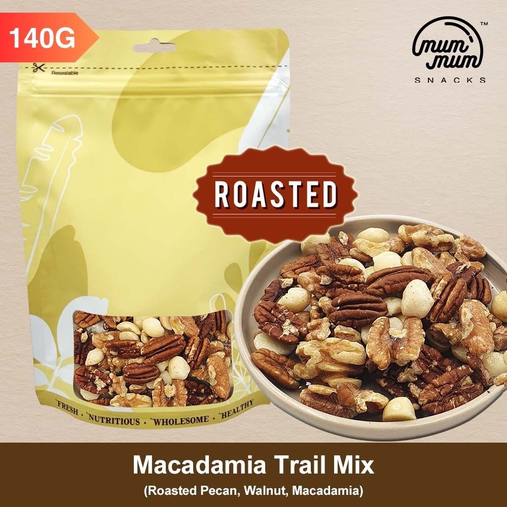 Macadamia Trail Mix - Macadamia, Pecan & Walnut [140g & TWIN PACK ...