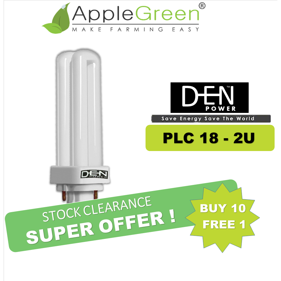 Buy 10 Free 1 [DEN] Energy Saving Lamp 18 2U Shape Light Bulb PLC 18 ...