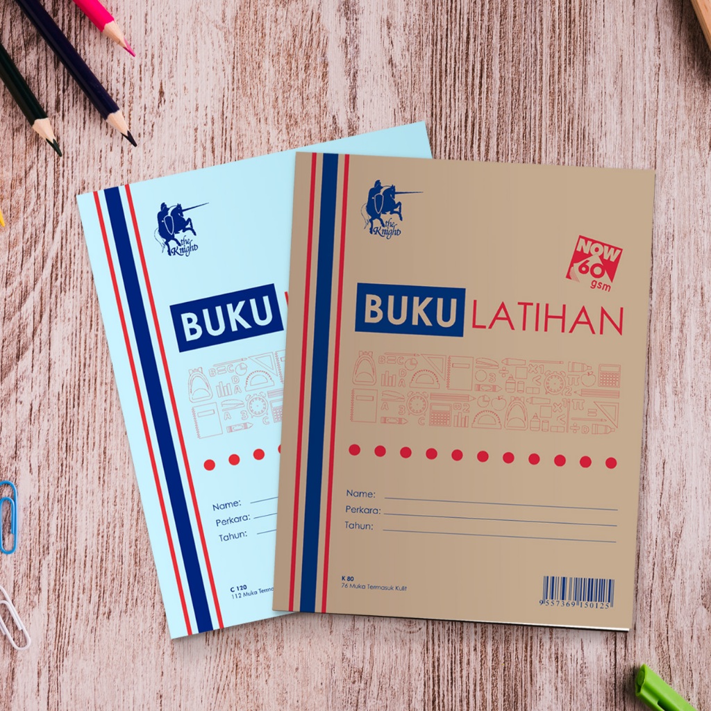 Knight Exercise Book / Buku Latihan 6 Books (40/60/80/100/120/200pages ...