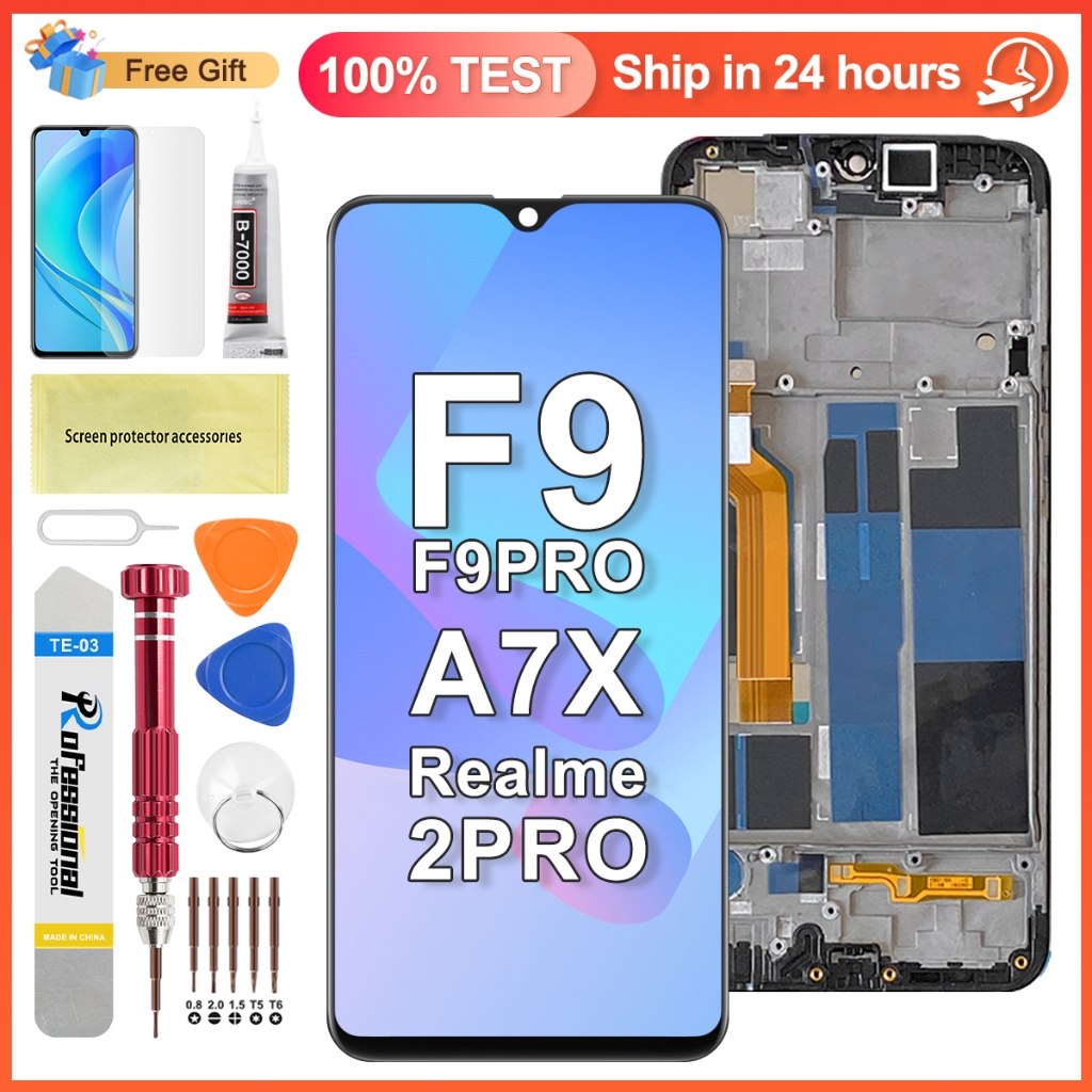 Original 】 OPPO F9/F9 Pro/A7X/README 2 Pro LCD Original bezel display ...