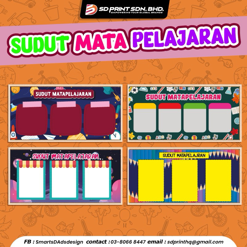 Banner Sudut Mata Pelajaran / PAPAN KENYATAAN / SUDUT INFO /SET ...