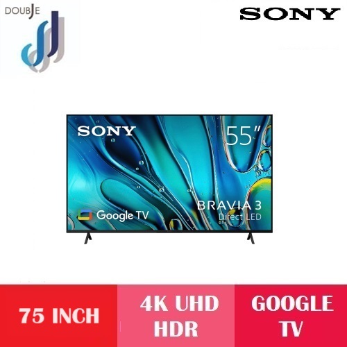 Sony 75 Inch Bravia 3 class LED 4K HDR Google TV (2024) K-75S30 ...
