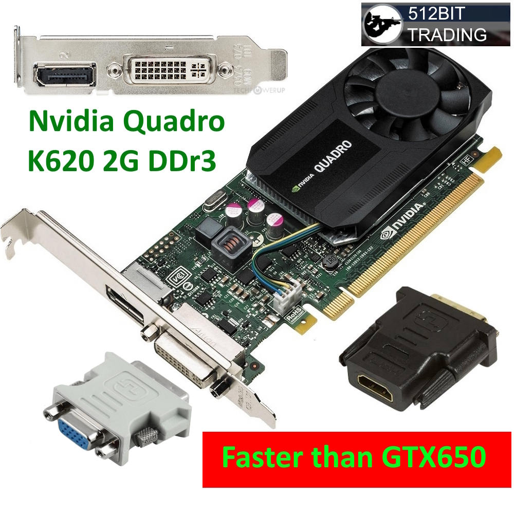 Nvidia Quadro 4000 2000 2GD5 K600 Q600 1 GB ddr3 FX 580 work/game ...