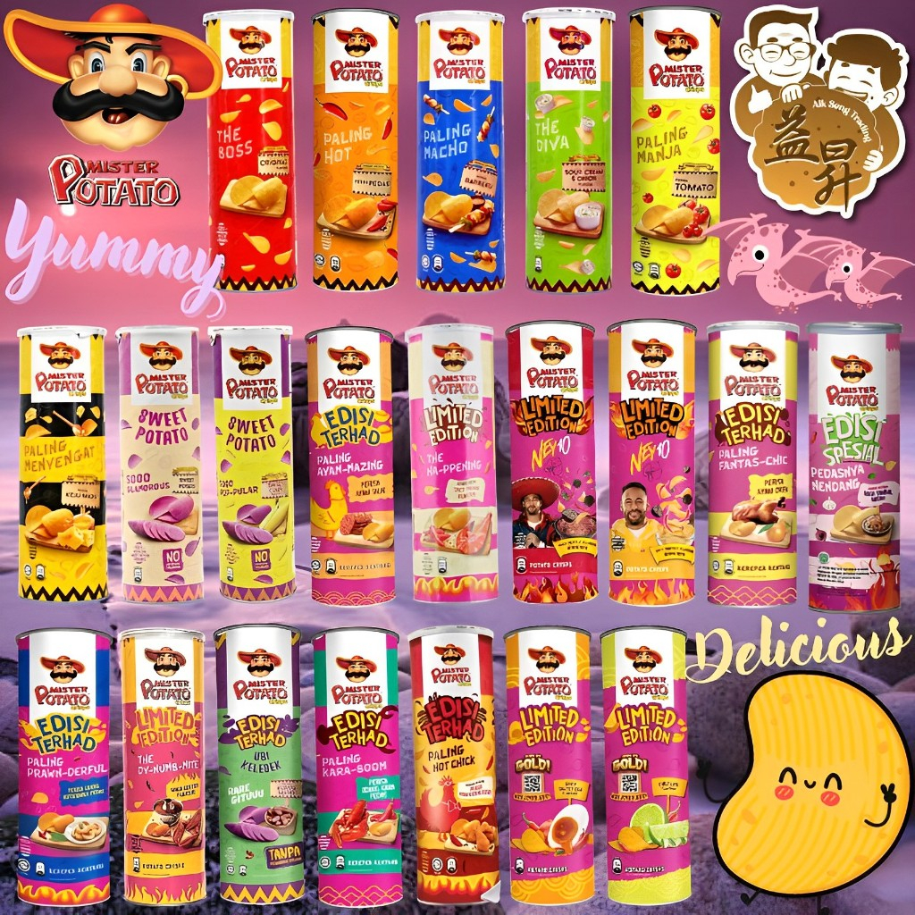 118gm/125gm - Mamee Mister Potato Crisps [Original/Hot&Spicy/Barbecue ...