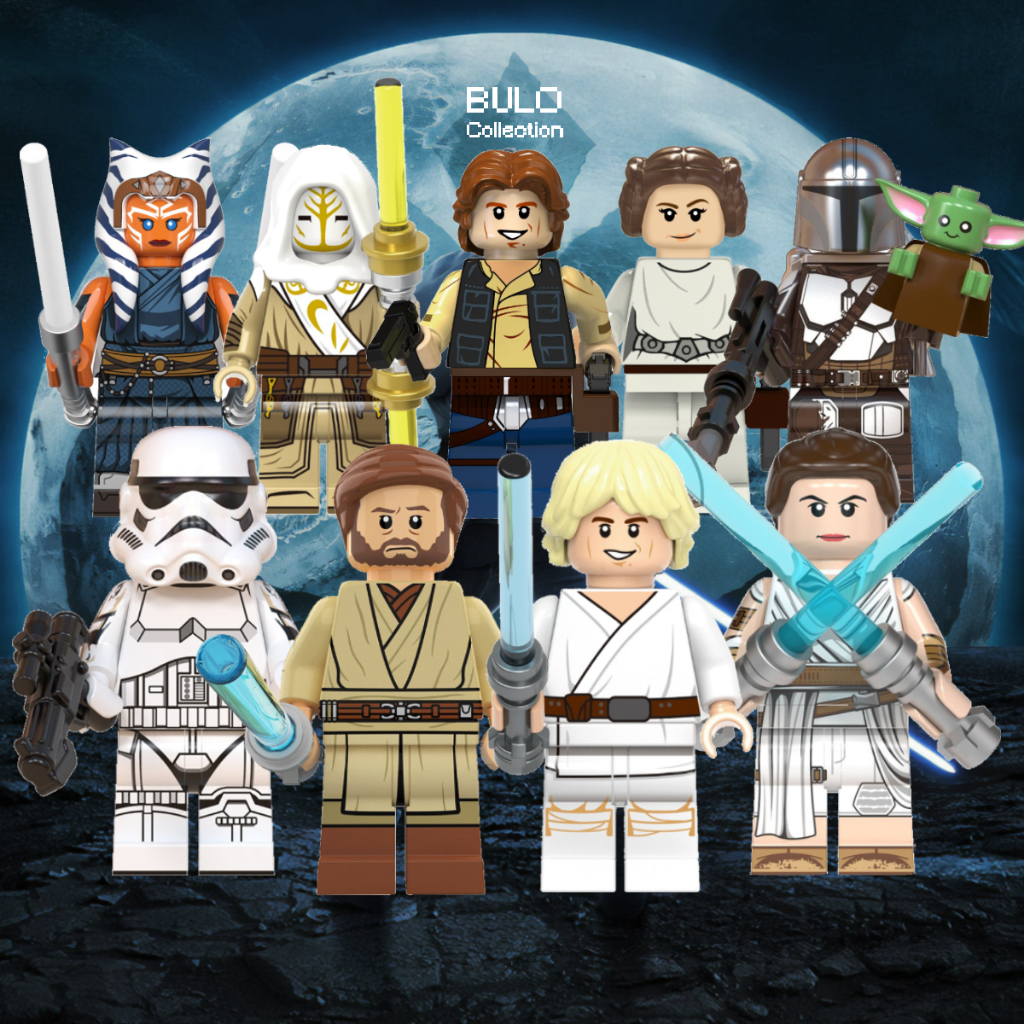 Star Wars Jedi Custom Minifigures Luke Skywalker Obi Wan Storm Trooper ...